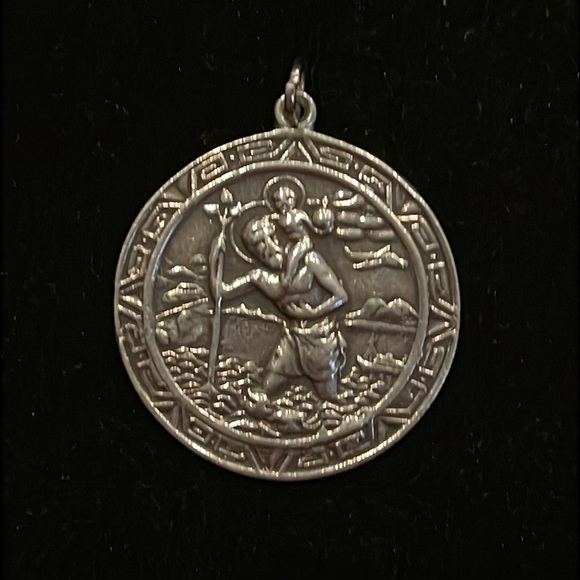 Mexico | Jewelry | Large Antique Sterling Silver Saint Christopher ...